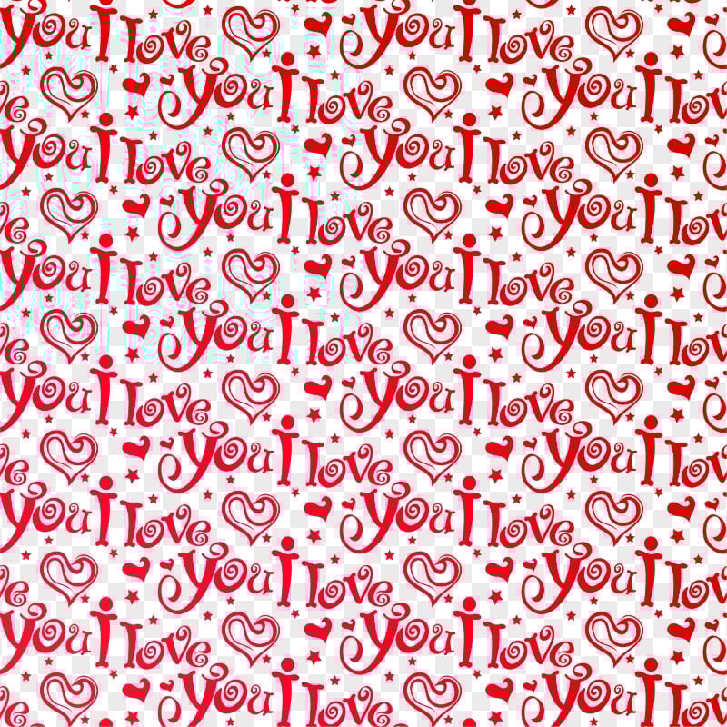 I Love You Words Pattern Background Image PNG | Citypng