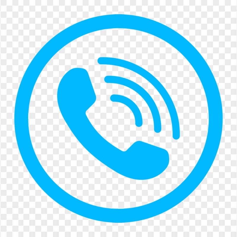 HD Light Blue Round Circle Phone Icon PNG | Citypng