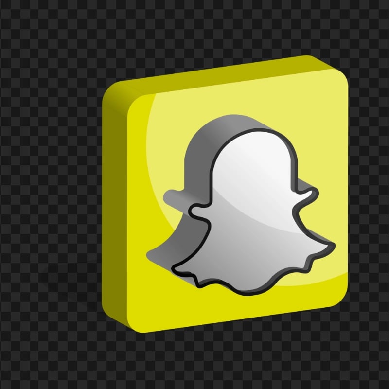 HD 3D Snapchat Square App Logo Icon PNG Image | Citypng