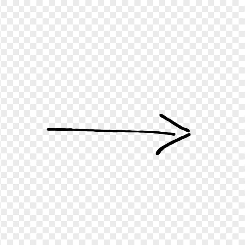 Hand Drawn Arrow Black Line Going Right | Citypng