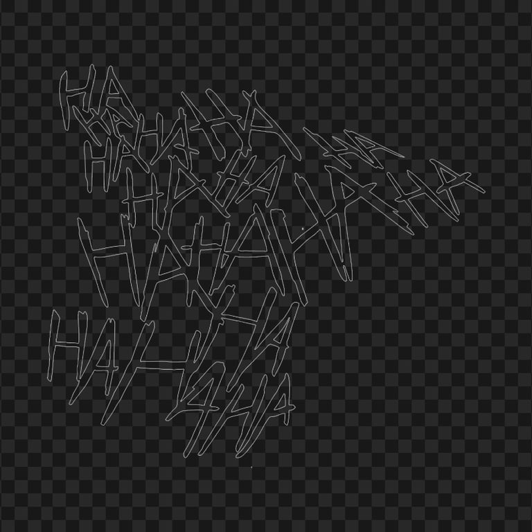 Haha Text Joker Laugh Outline White Border | Citypng