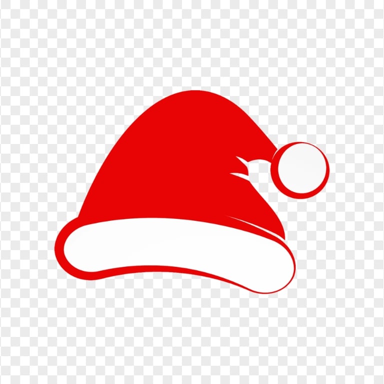 Red Santa Hat Shape Silhouette | Citypng