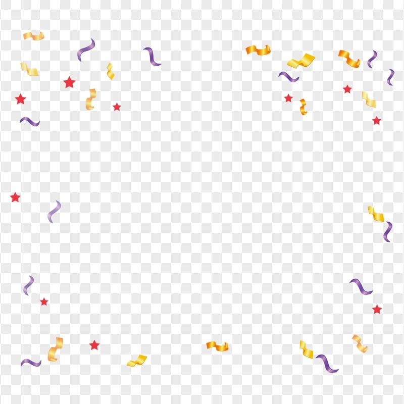 HD Floating Party Confetti Frame PNG | Citypng
