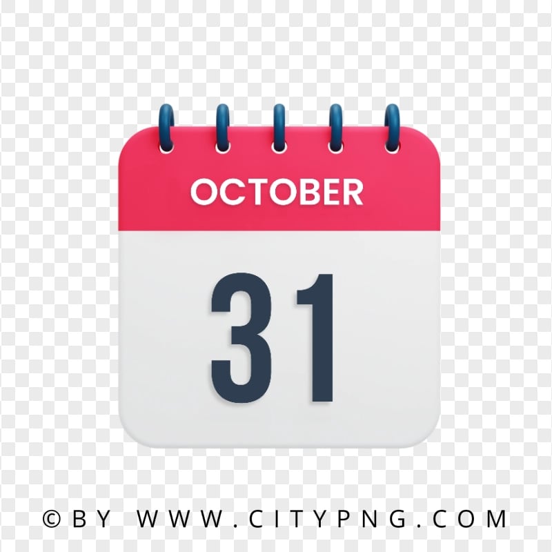 31th October Icon Date Calendar HD Transparent Background | Citypng