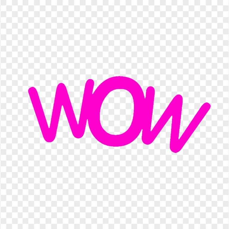PNG Pink Wow Word Expression | Citypng
