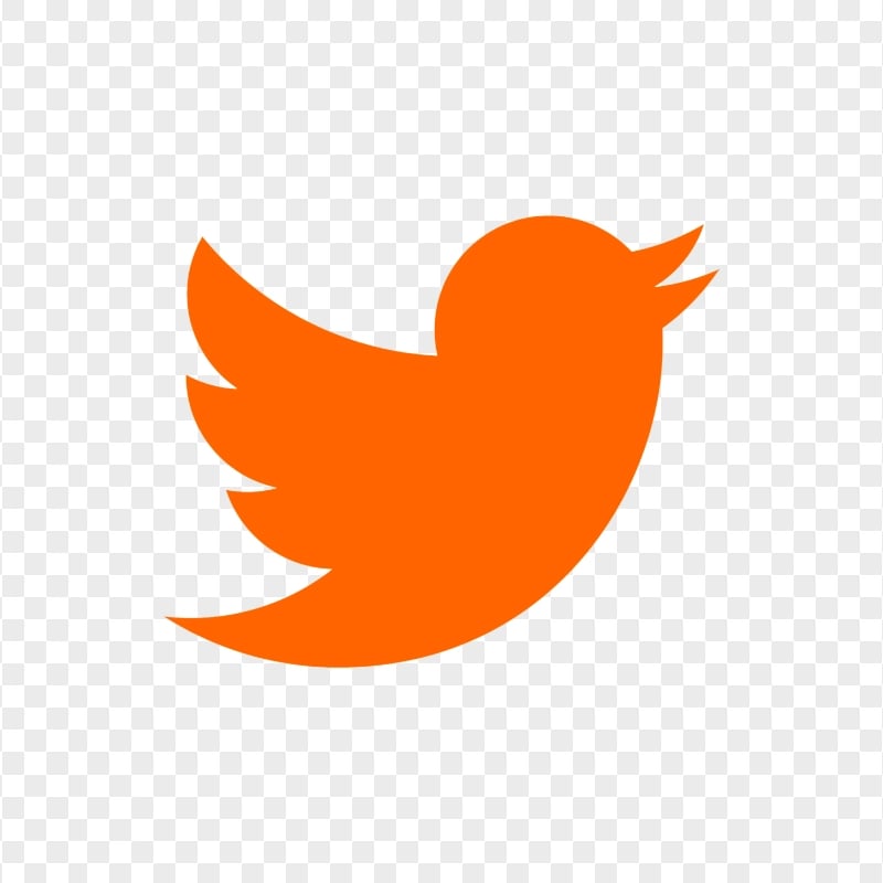 HD Orange Twitter Bird Logo Icon PNG | Citypng