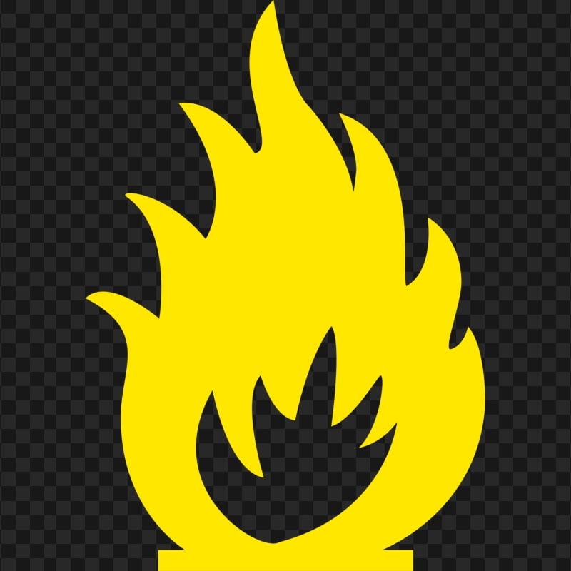 PNG Yellow Fire Flame Silhouette Symbol Icon | Citypng