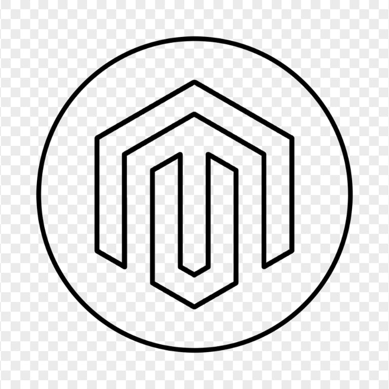 Magento Round Black Logo Icon PNG | Citypng