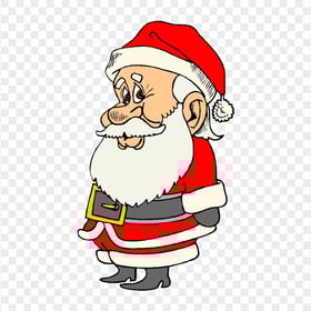 HD Happy Cartoon Santa Claus With Yellow Stars PNG | Citypng