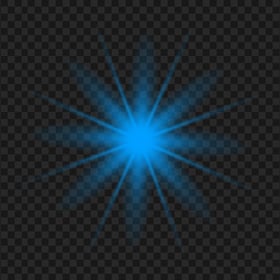 Transparent HD Blue Glowing Light Star | Citypng