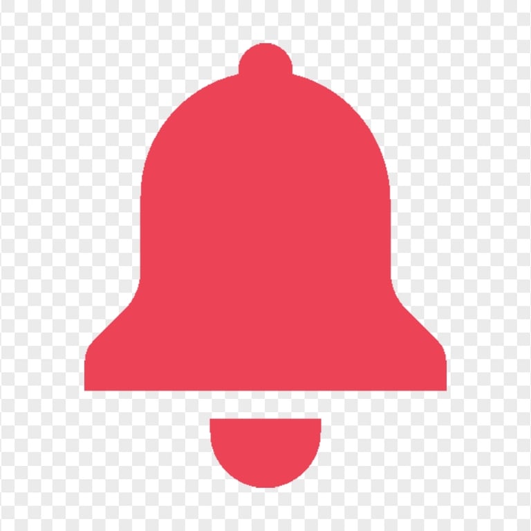 Flat Red Notification Bell Icon PNG Image | Citypng