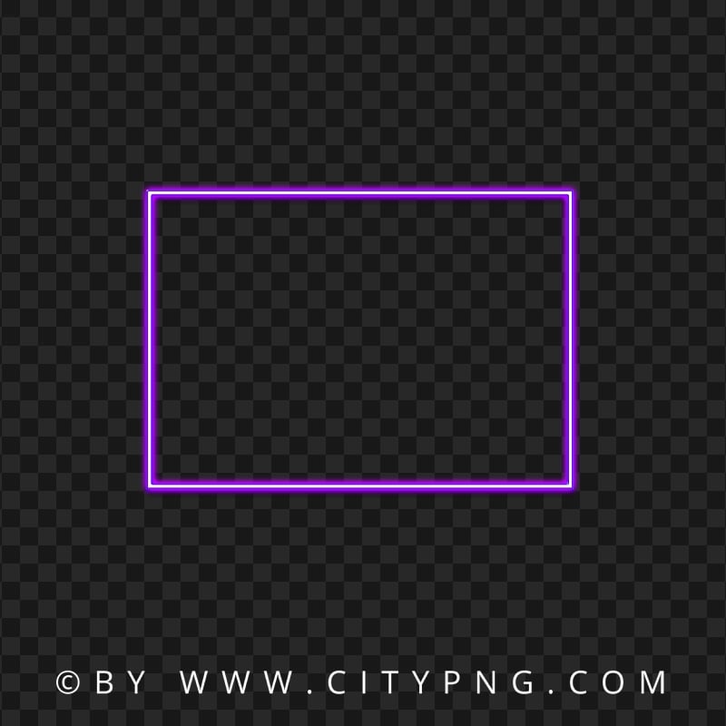PNG Rectangle Neon Purple Frame | Citypng