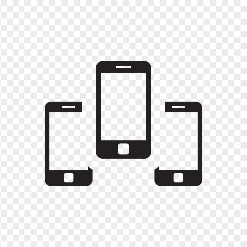 HD Three Black Smartphone Icon Transparent PNG | Citypng