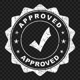HD White Approved Stamp PNG | Citypng