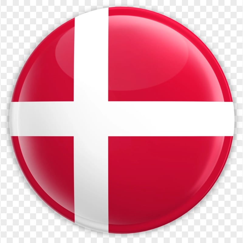 Round Circle Denmark Danish Flag FREE PNG | Citypng