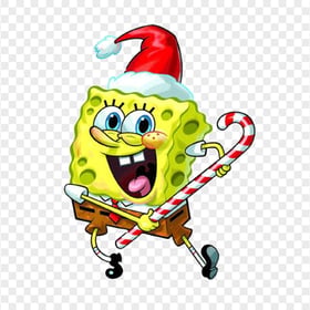 HD Spongebob Christmas Happy Santa Hat Character Transparent PNG | Citypng