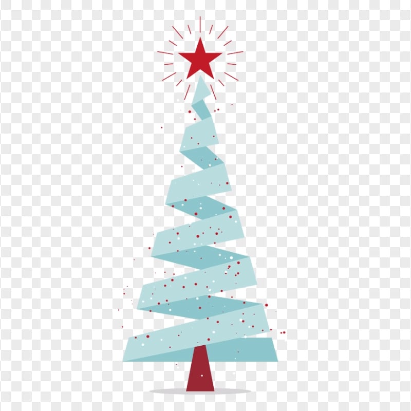 HD Flat Turquoise Vector Christmas Tree Icon PNG | Citypng