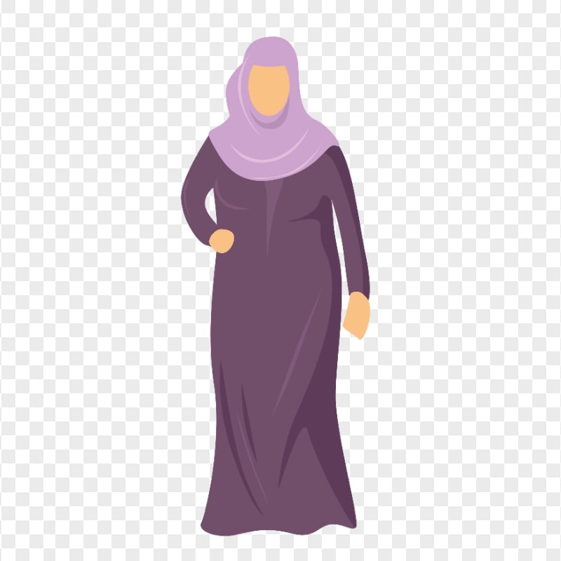 HD Stand Up Muslim Woman Illustration Vector PNG | Citypng