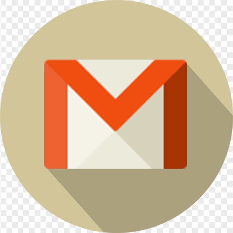 Round Flat Google Envelope Gmail Icon | Citypng