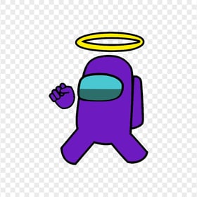 HD Purple Among Us Character Crewmate Face Front View PNG | Citypng