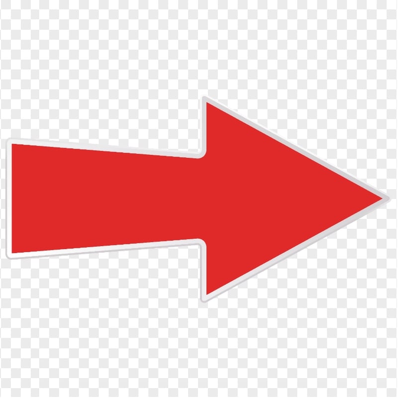 Vector Red Arrow White Border Right Direction | Citypng