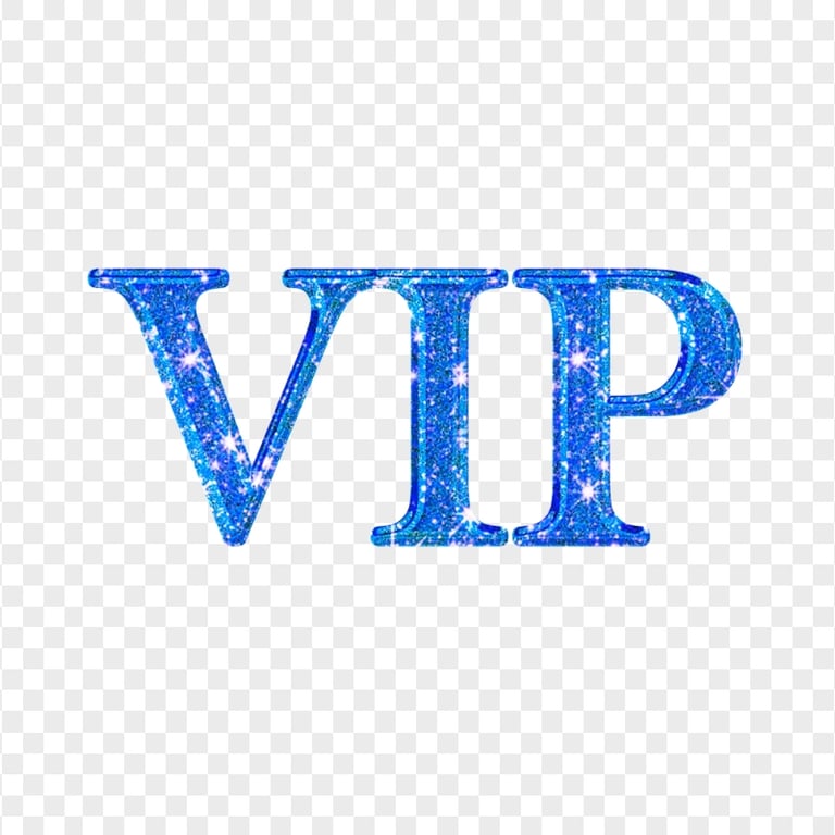 VIP Blue Glitter Word Logo Sign PNG | Citypng
