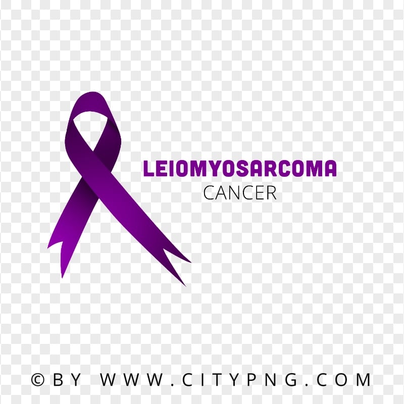 Leiomyosarcoma Cancer Ribbon Logo Purple Sign PNG | Citypng
