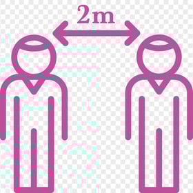 6feet Persons Arrow Social Distance Icon Vector | Citypng