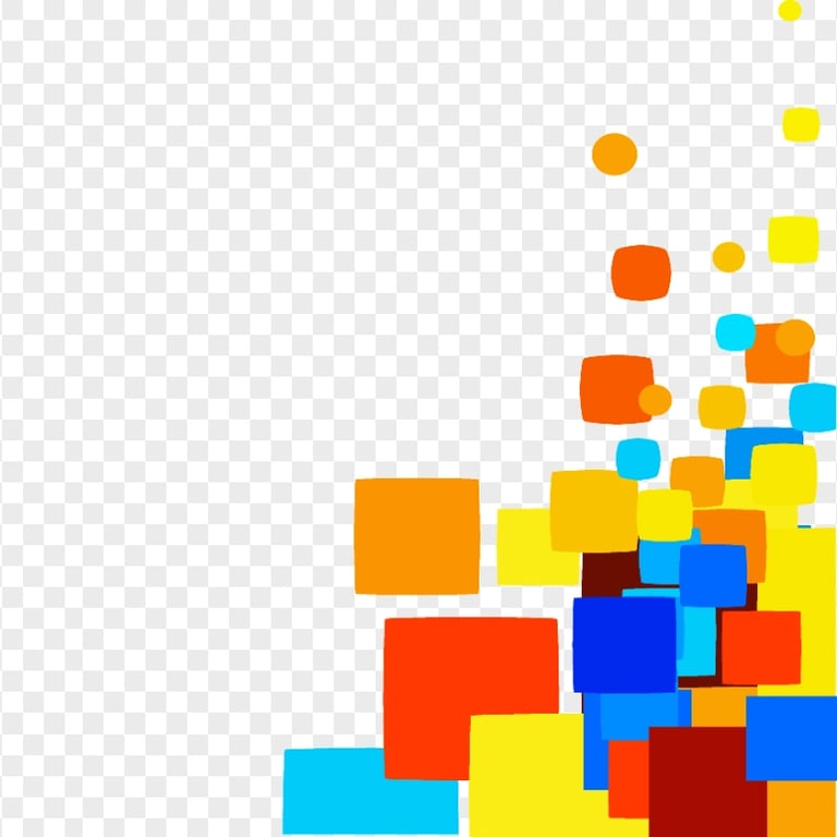 Multicolored Geometric Shapes Abstract FREE PNG | Citypng