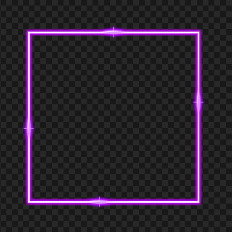 HD Purple Neon Border Frame Effect PNG | Citypng