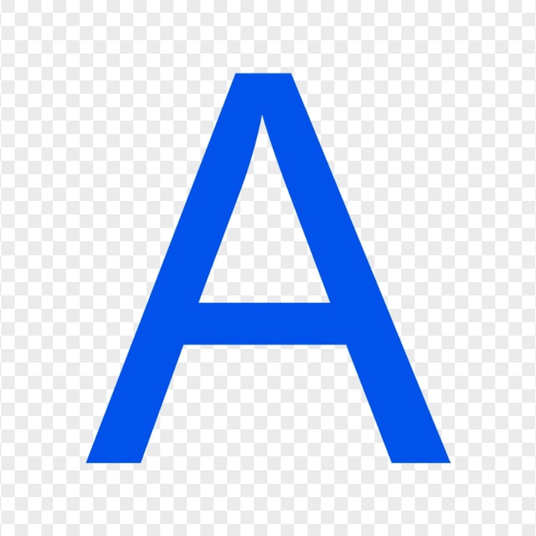 HD A Letter Blue Color Text Alphabet PNG | Citypng