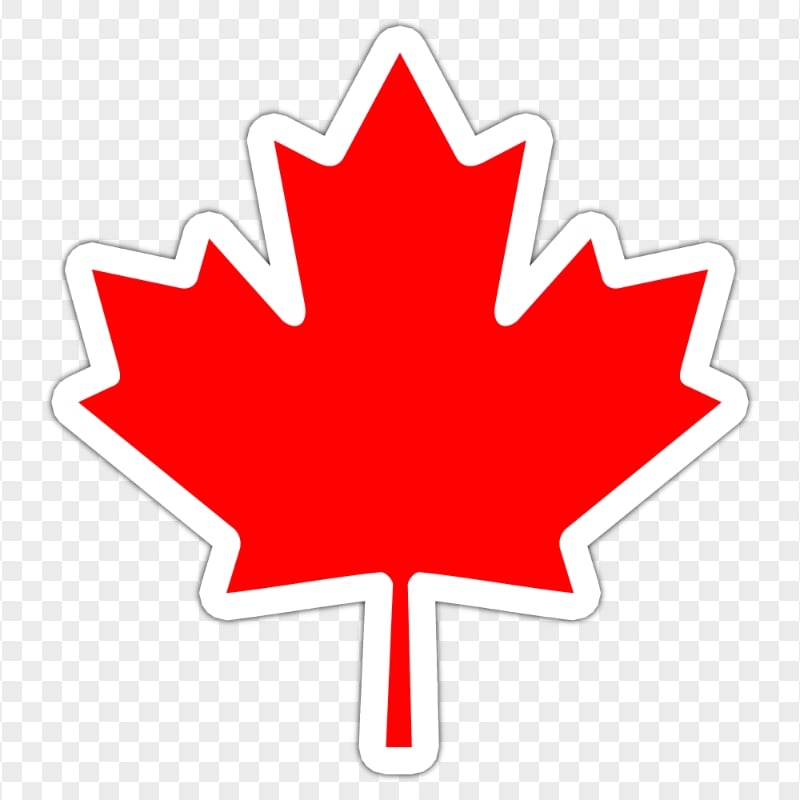 HD Red Canadian Maple Leaf Stickers PNG | Citypng