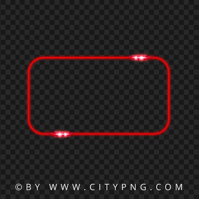 Red Neon Frame With Flare Download PNG | Citypng