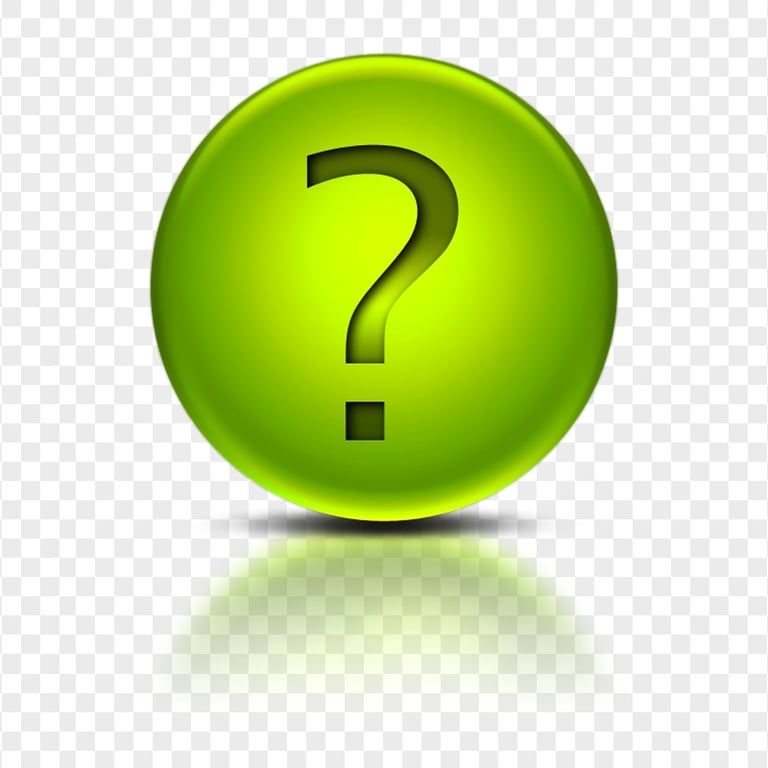 Green Glossy Question Mark Circle Icon Logo HD PNG | Citypng