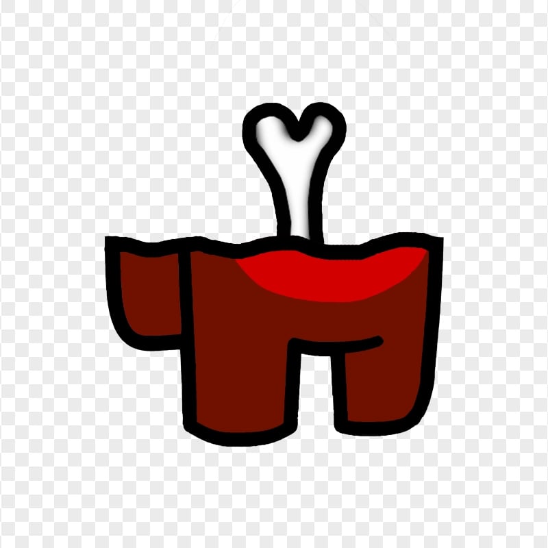 HD Among Us Crewmate Red Character Bone PNG | Citypng