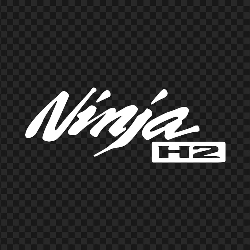 Ninja Kawasaki H2 White Logo Image PNG | Citypng