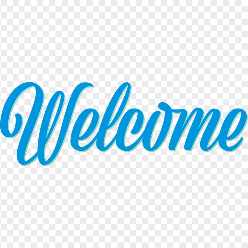 Blue Welcome Text Word Logo HD PNG | Citypng