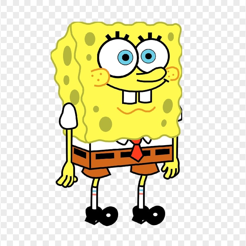 HD SpongeBob Standing And Smiling Character PNG | Citypng