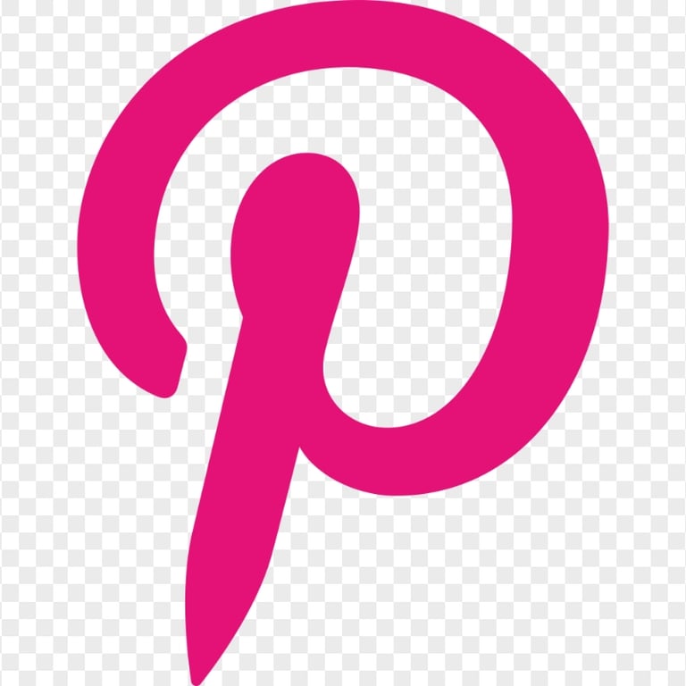 Pink Cute Girly P Letter Pinterest Symbol Icon | Citypng