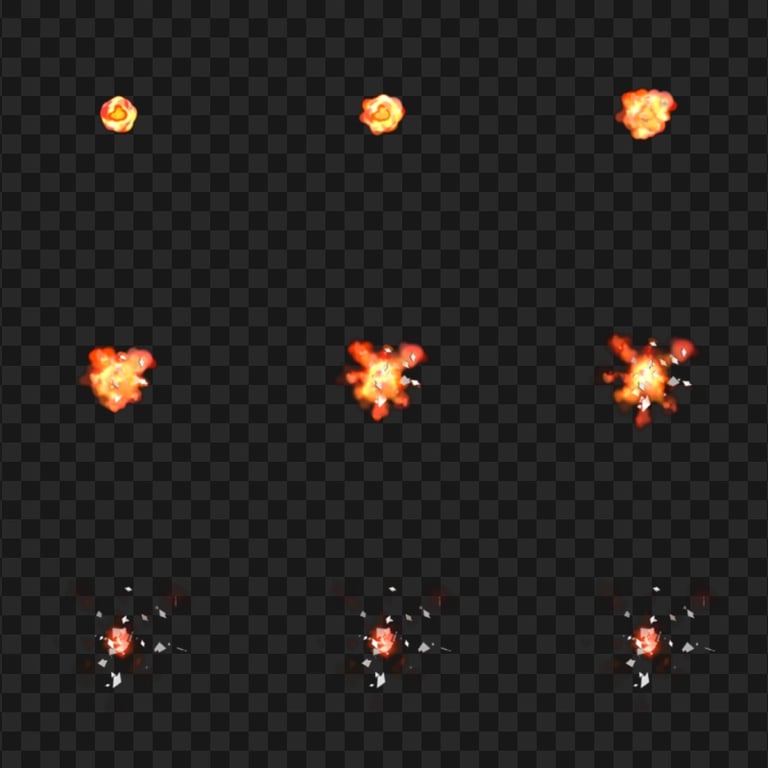 Realistic Fire Explosion Flame Burn Animation 2D | Citypng