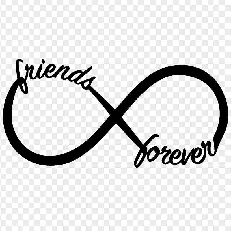 HD Friends Forever Black Infinity Sign Symbol Transparent Background ...
