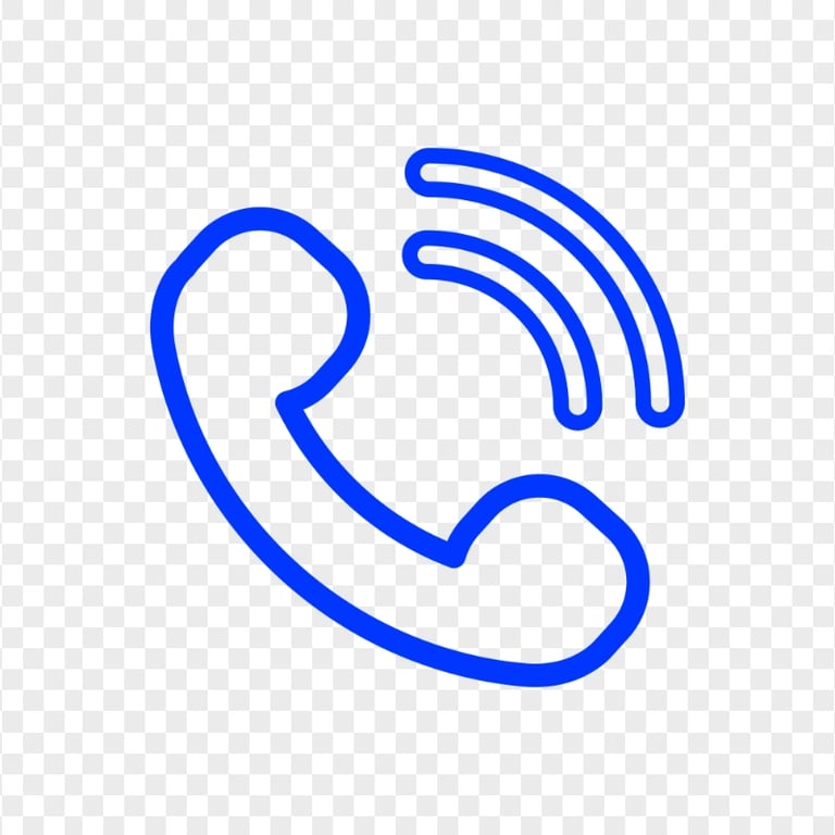 HD Blue Outline Phone Icon PNG | Citypng