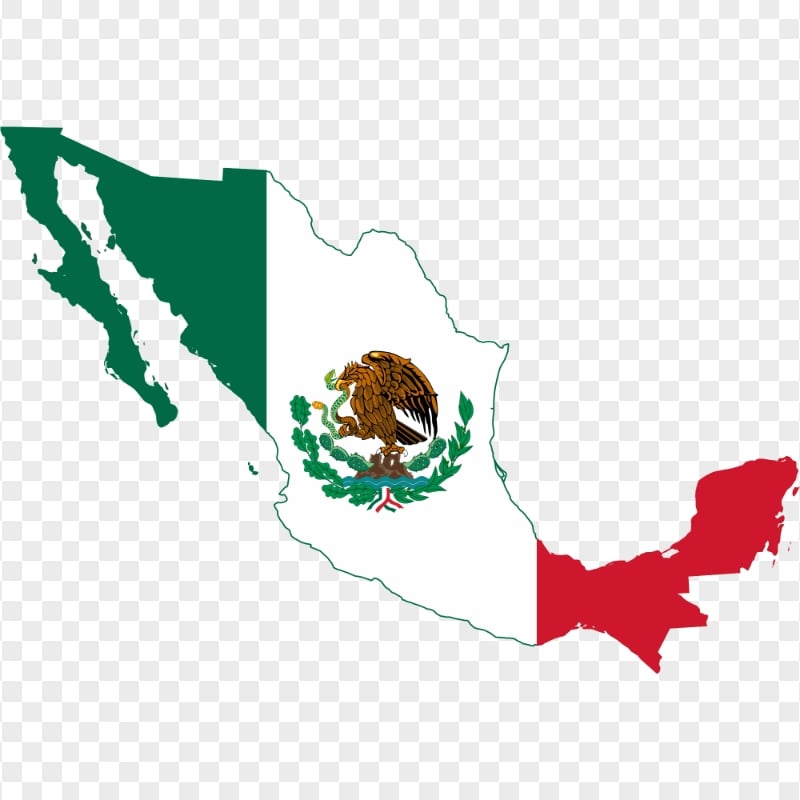 HD Mexico Flag Map PNG | Citypng