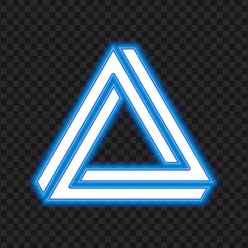 HD Blue Neon Aesthetic Triangle PNG | Citypng