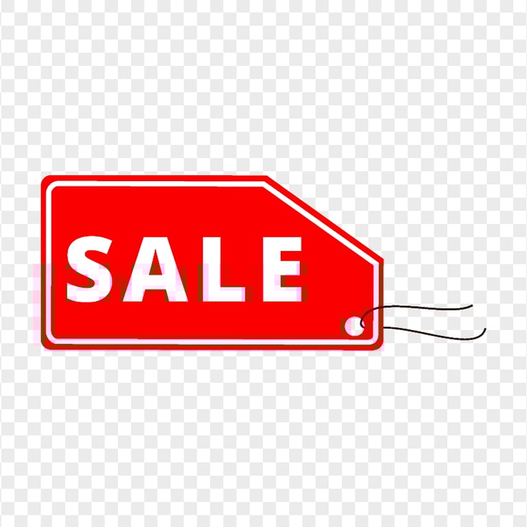HD Red Sale Tag Label Sign Logo Transparent PNG | Citypng