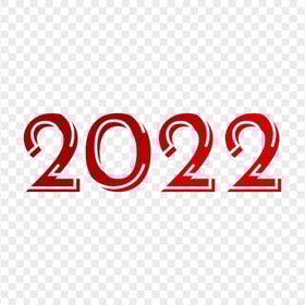 Red & White 2022 Text Numbers HD PNG | Citypng