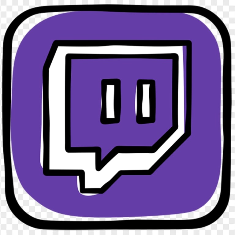 HD Twitch Purple Square App Icon Transparent Background PNG | Citypng