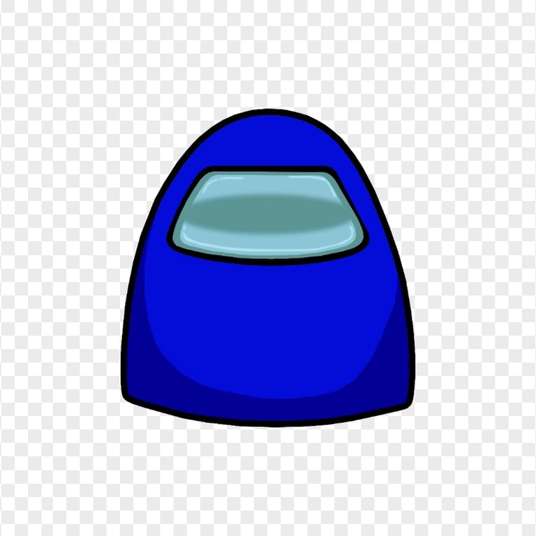 HD Blue Among Us Character Crewmate Face Front View PNG | Citypng