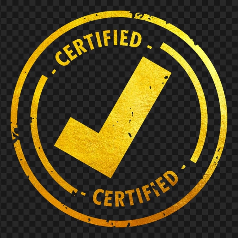 HD Certified Green Round Stamp With Tick Mark PNG | Citypng