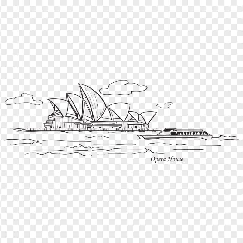Opera House Sydney Drawing PNG Image | Citypng